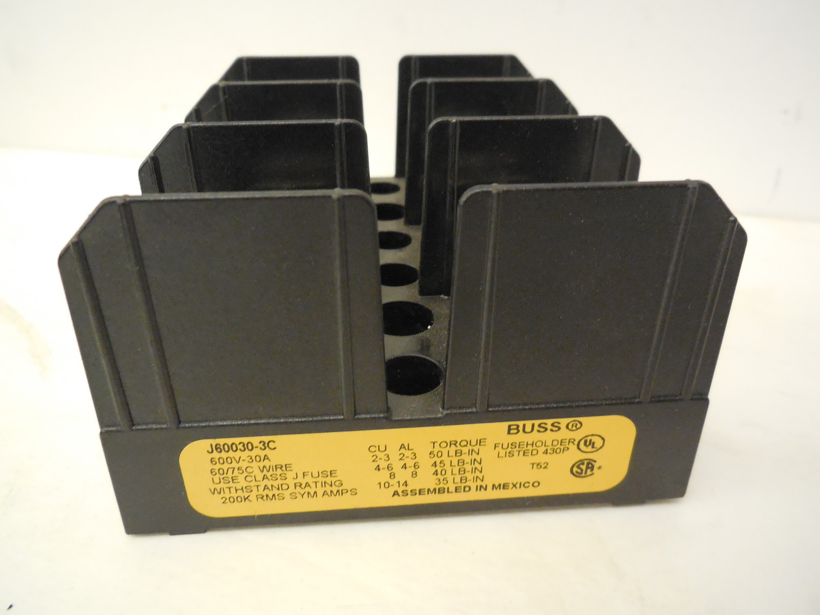 NEW BUSSMANN J60030-3C FUSE BLOCK J600303C | eBay