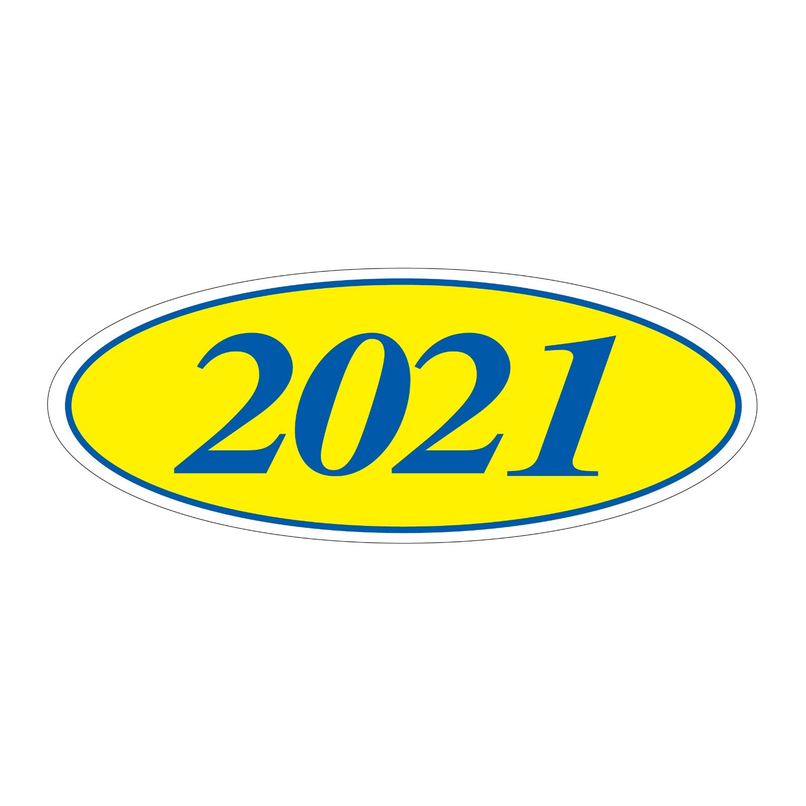 EZ-Line Car Dealer Oval Model Year Stickers Large Windshield Stickers ...