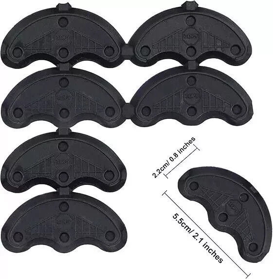 Heel Plates 24 Pairs Rubber Shoes Heel Taps Tips Repair Pad for Boots ...