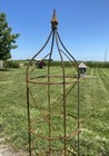 64" Rose Plant Support Garden Trellis Topiary, Round Wrought Iron ...