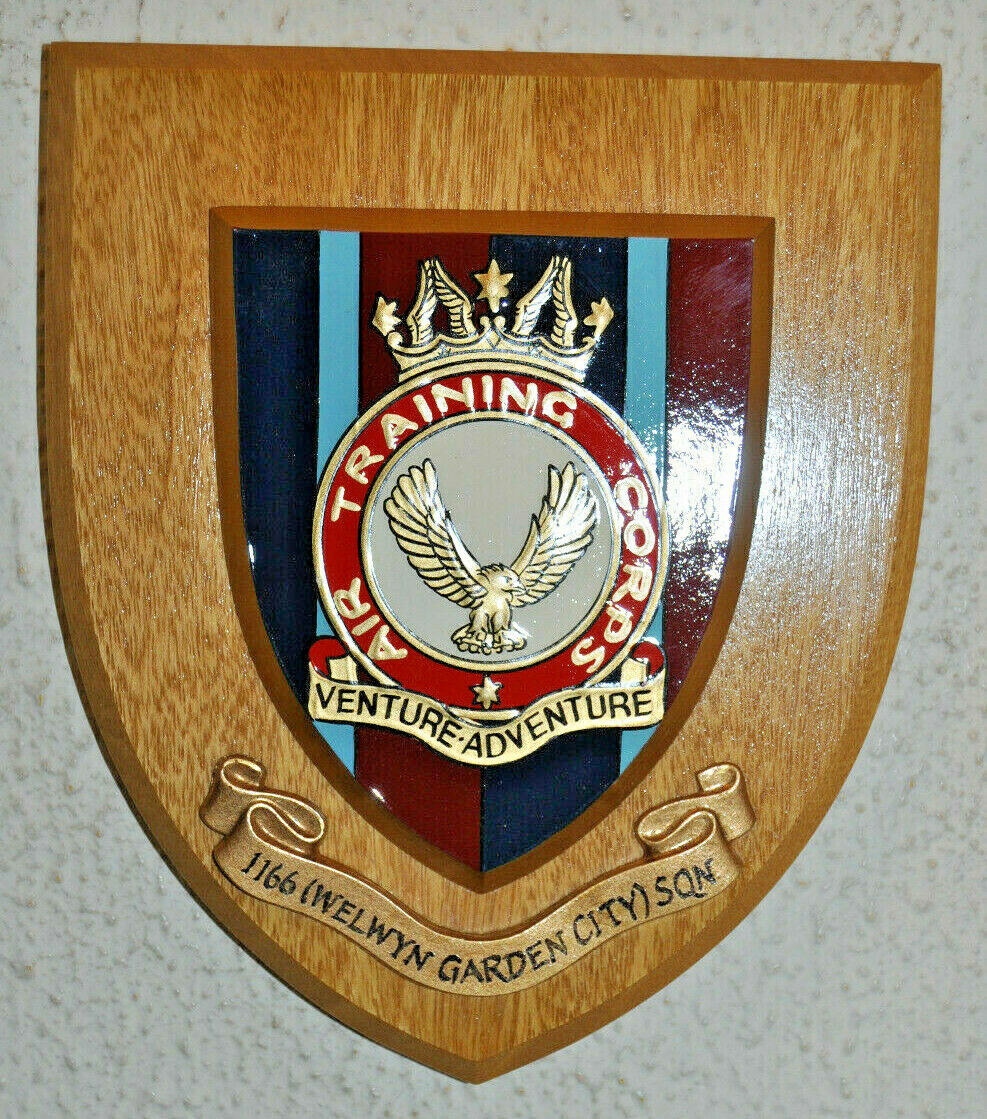 1166 Welwyn Garden City Squadron Air Training Corps plaque crest shield ...