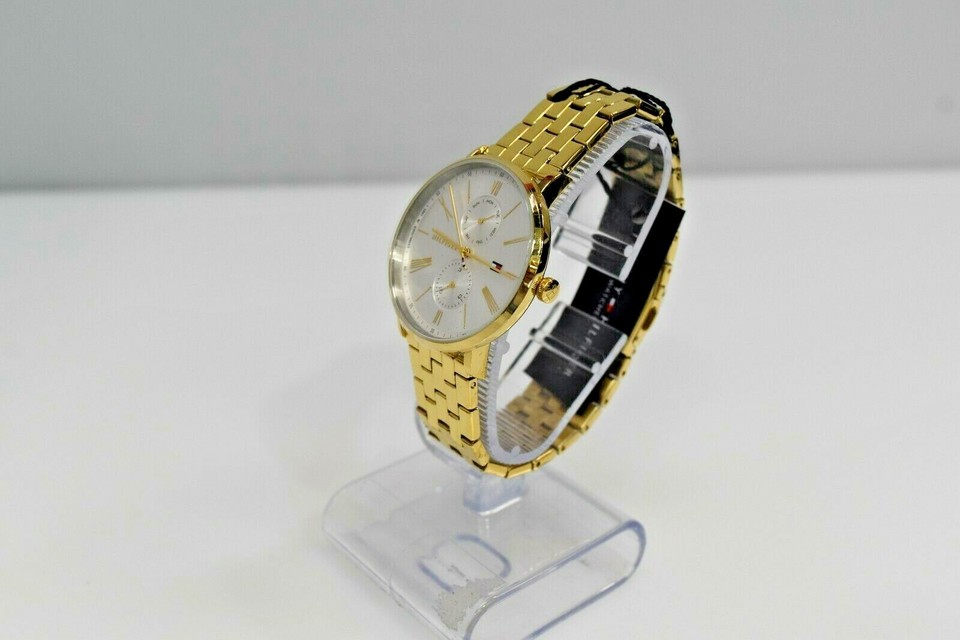 New Tommy Hilfiger Gold IP SS White Dial 1782069 $155 Watch | eBay