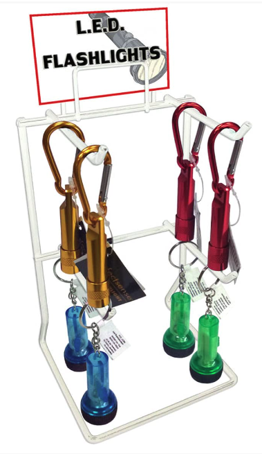 White Keychain New 4 Peg-9.8"H Top Key Chain & Small Items Counter ...