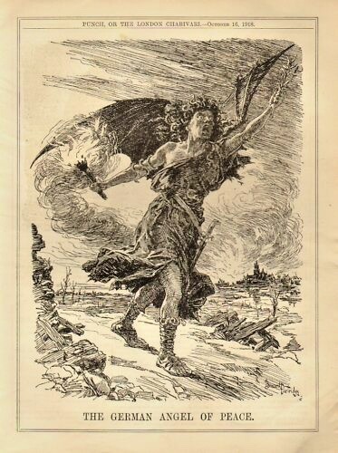 1918 cartoon print " the german angel of peace" | eBay UK