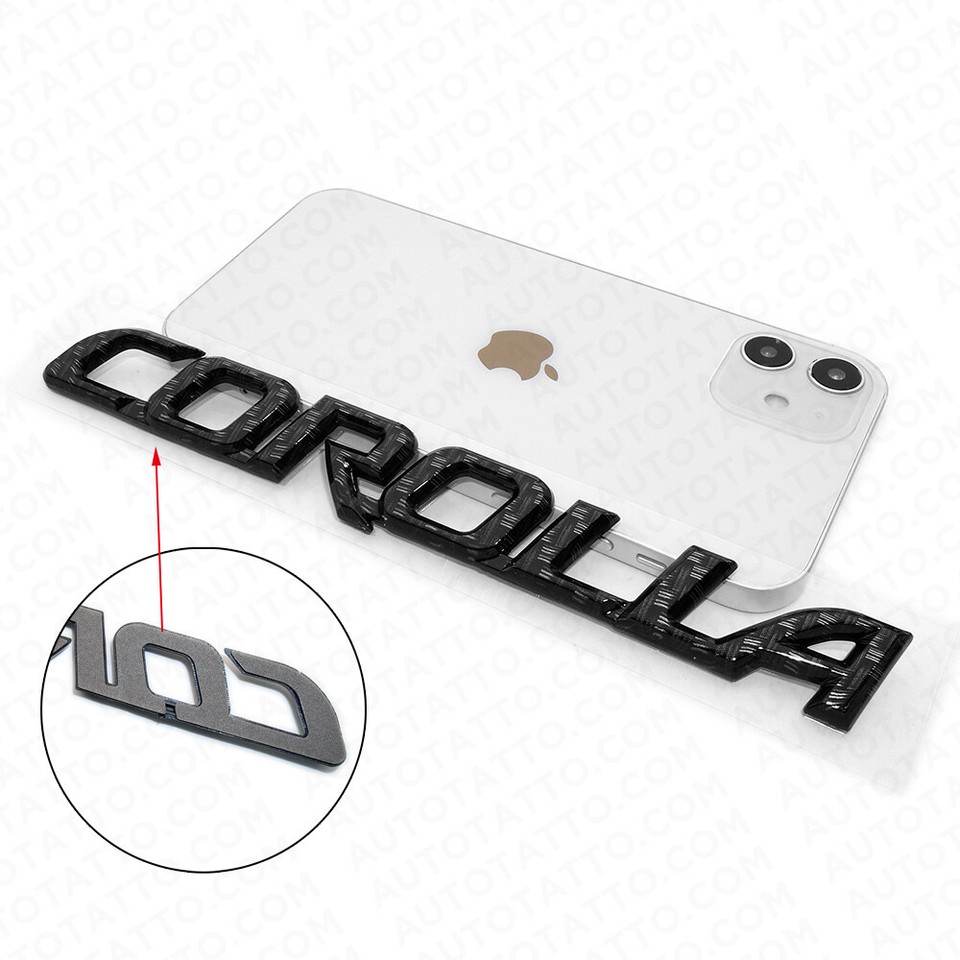 Toyota Corolla Letter Rear Trunk Lid Tailgate Emblem Badge Sport Carbon ...