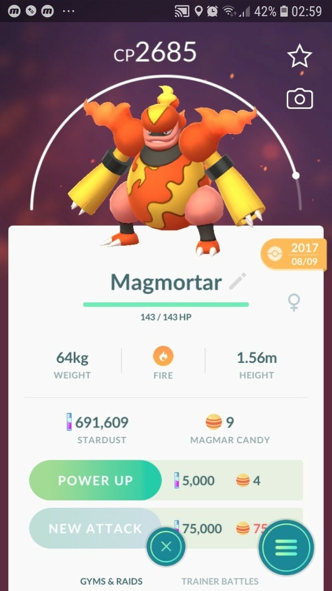 Magmortar Evolution
