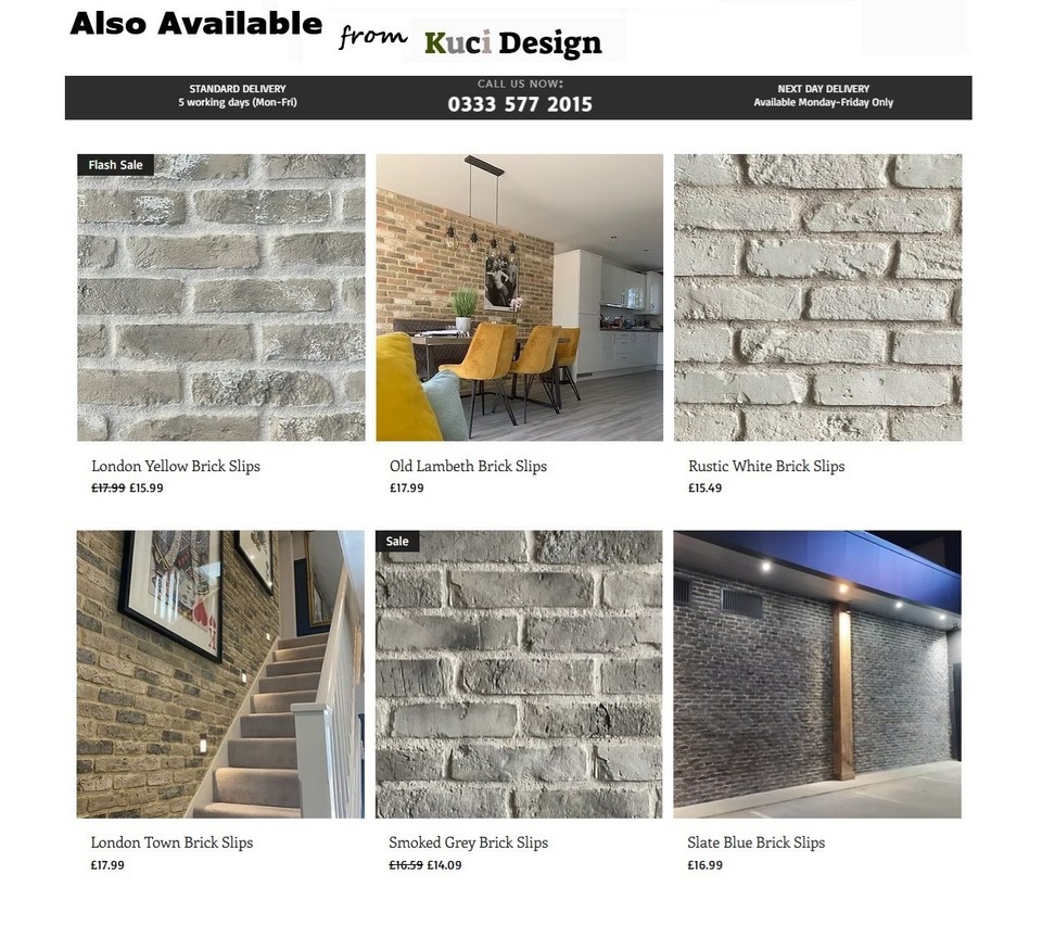 Slate Blue Brick slips BrickTile BrickCladding WallCladding SAMPLE ...