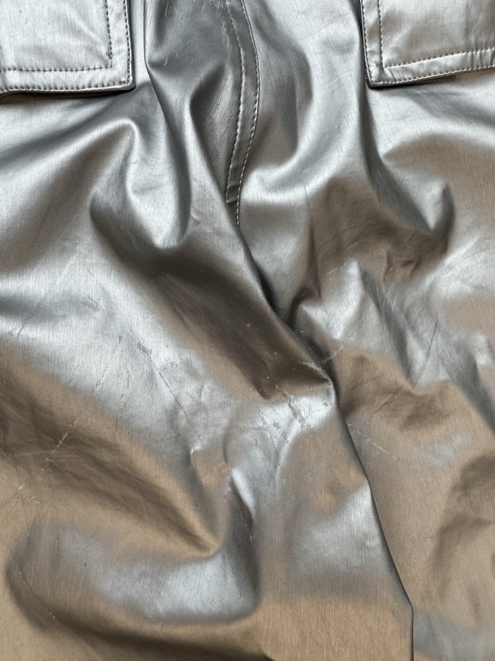 Altered Mind men's pants size 36 (36x30) silver polyurethane (pvc) Rave ...