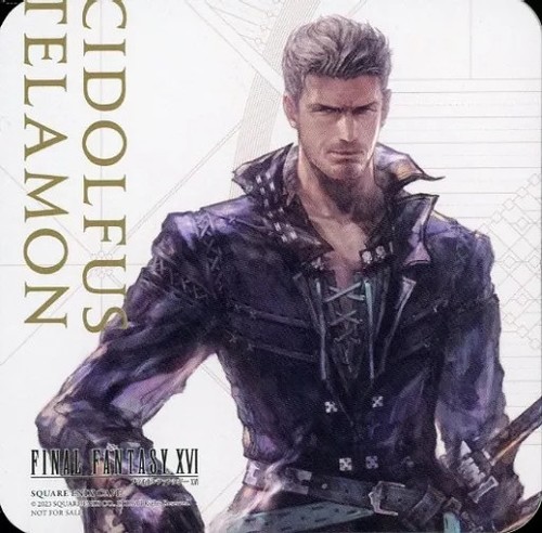 Final Fantasy XVI x Square Enix Coaster 9x9cm Cidolfus Telamon Official ...