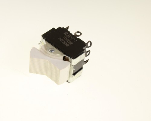 TIHL50-1L-WH-FN Carling Full Size White Rocker Switch 3PDT On-None-On ...
