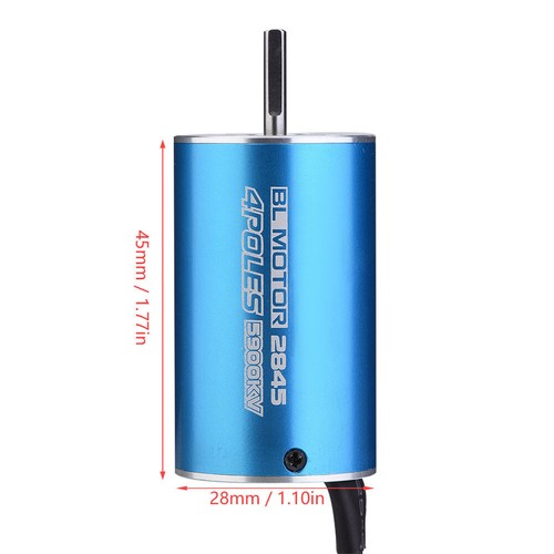 (5900KV)4 Pole 12 Slot Waterproof 2845 Motor For 1/12 1/14 Scale ...