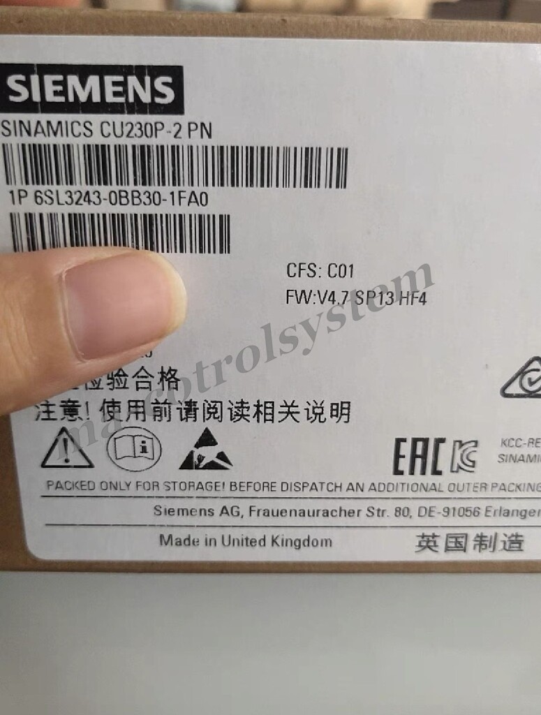 6SL3243-0BB30-1FA0 SINAMICS G120 Control Unit CU230P-2 PN integriert ...