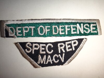 2 Vietnam War Patches: DEPT OF DEFENSE and SPEC REP MACV | eBay Australia
