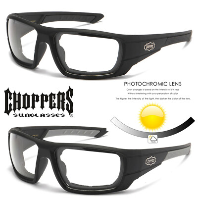Choppers Motorcycle Sunglasses Photochromic Day or Night Wind Resistant ...