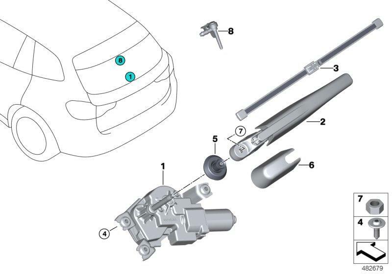 Original BMW 61627442095 - [SUPER PRIX] Bras d'essuie-glace | eBay