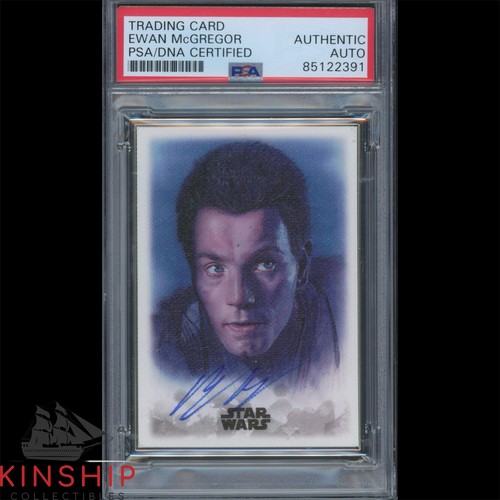 Ewan McGregor signed Star Wars Trading Card PSA DNA Slabbed Actor Auto ...