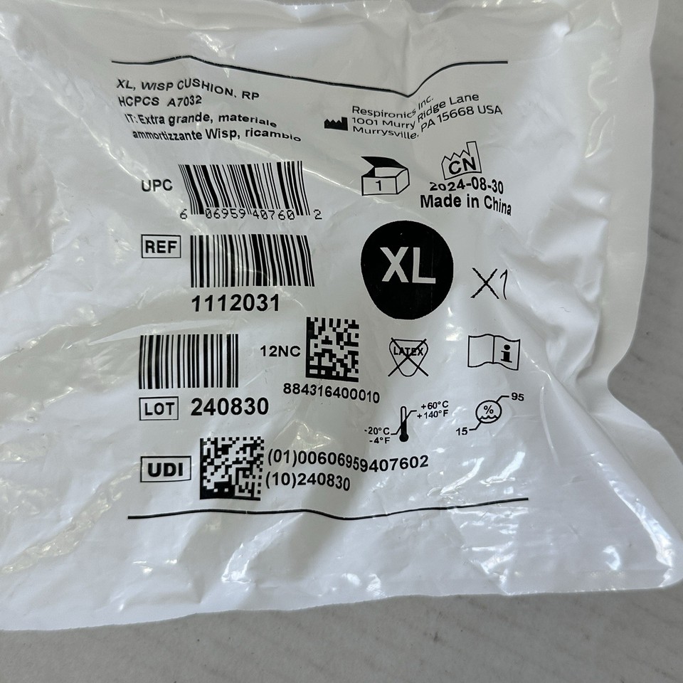 2x Philips Respironics Wisp XL Cushion 1112031 Replacement Part New ...