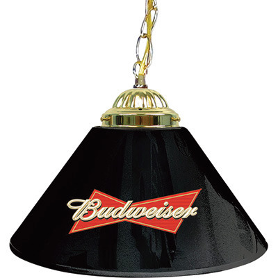 Trademark Budweiser 14 Inch Single Shade Bar Lamp, Black for sale ...