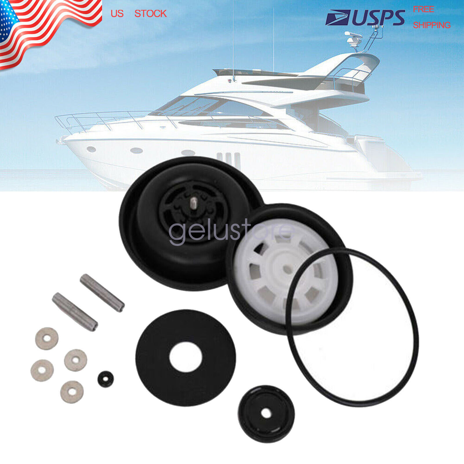 For Johnson Evinrude VRO Fuel Pump HP Rebuild Repair kit 436095 435921 ...