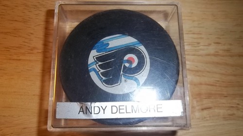 Andy Delmore Signed Flyers Puck (No Back To The Box) | eBay