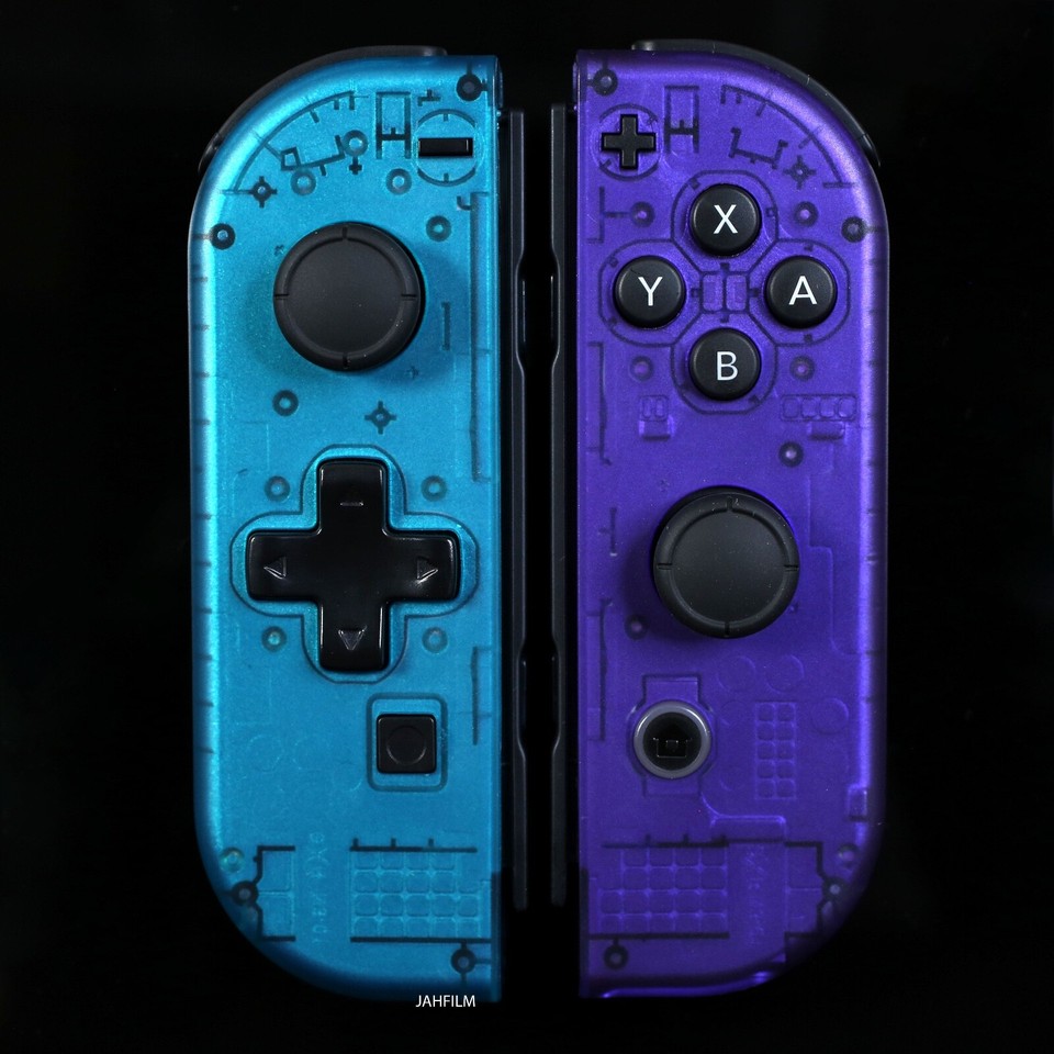 Custom Nintendo Switch Joycons - Pearl Blue & Purple - Brand New joy ...