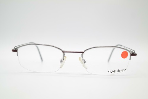 Vintage OWP Design 8717 627 Silver Purple Half-Rim Glasses Frame NOS ...