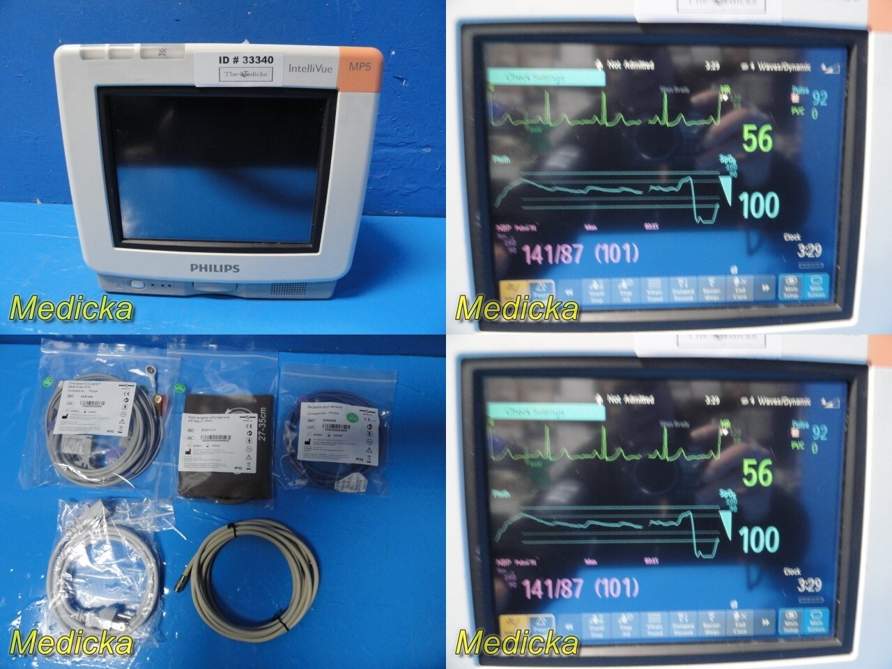 2013 Philips Intellivue MP5 Ref M8105A Patient Monitor W/ Accessory ...