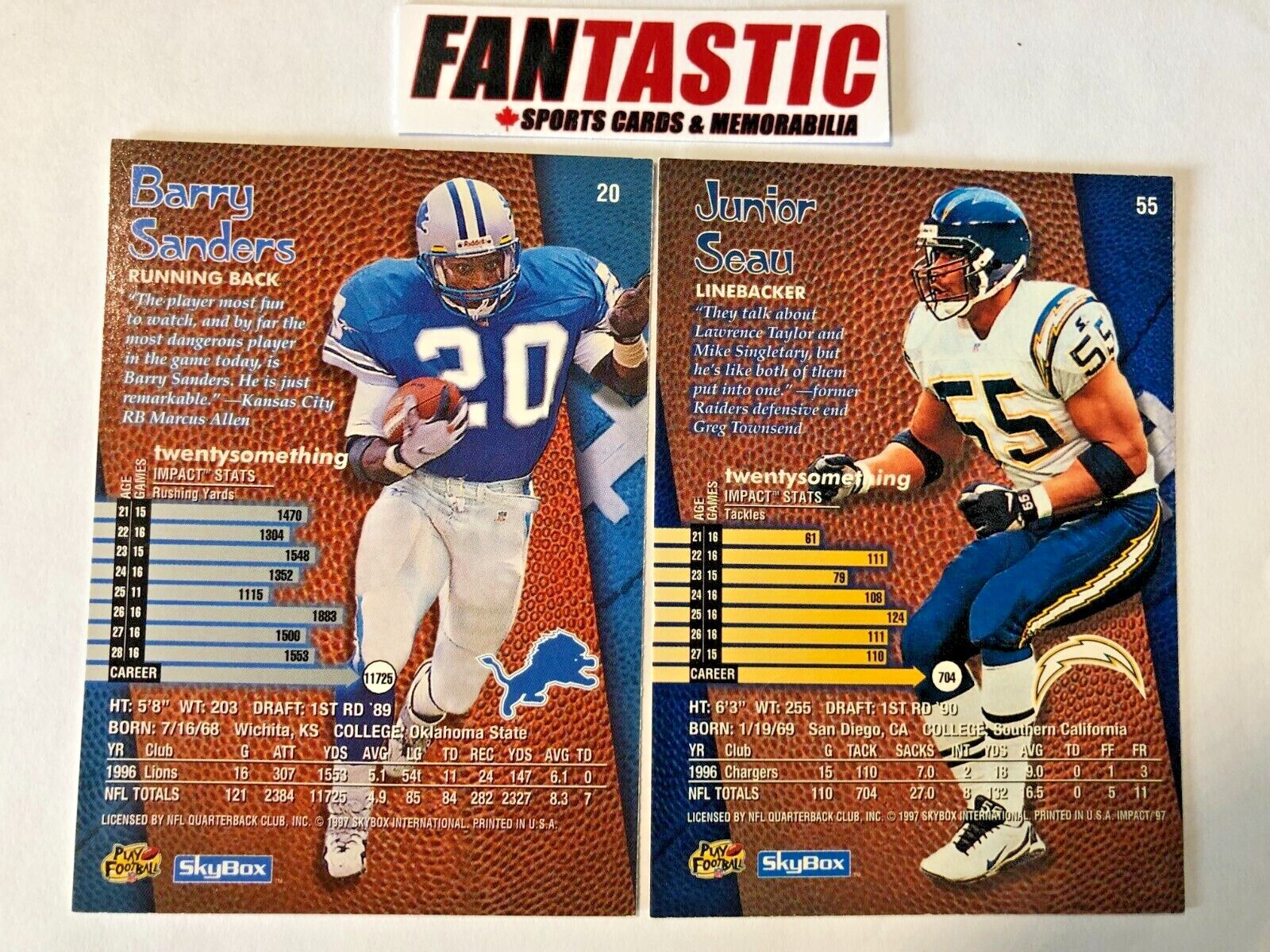 1997 SkyBox Impact NFL Football Card YOU PICK | eBay