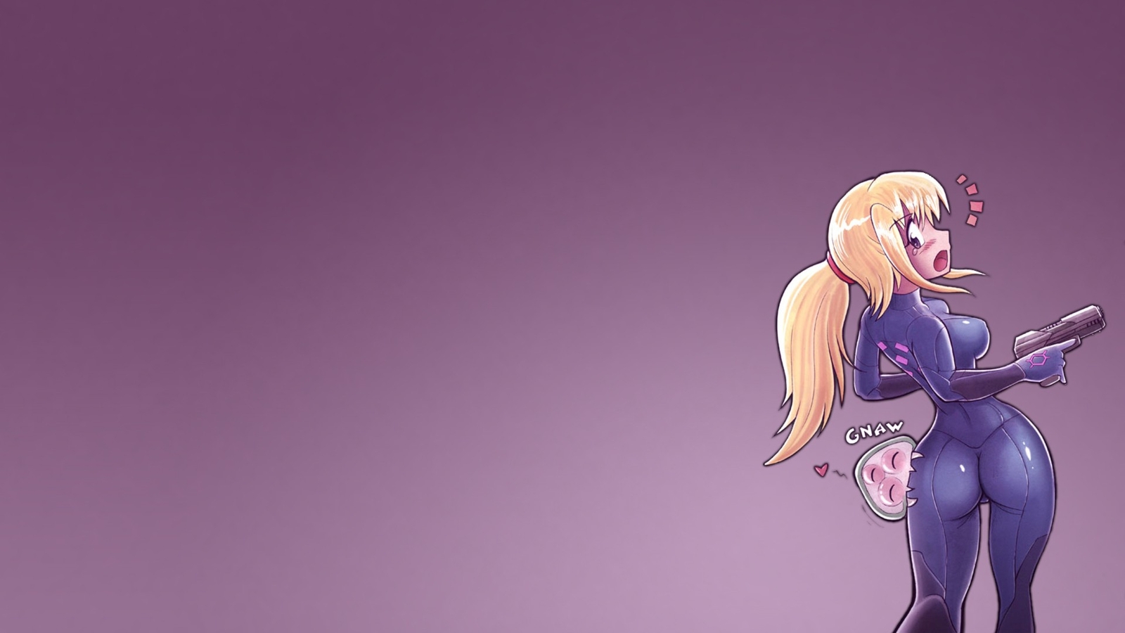 Anime samus aran metroid GAME bodysuit purple Playmat Gaming Mat Desk ...