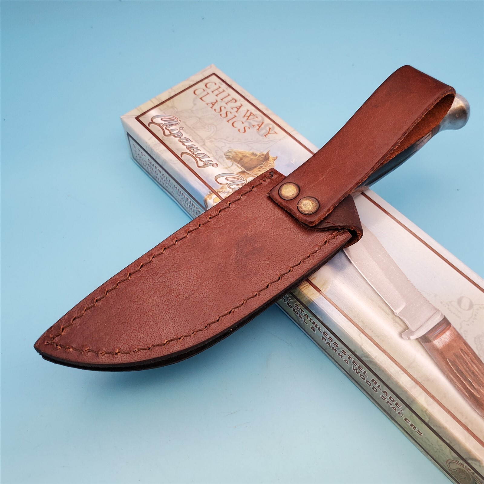 Chipaway Cutlery Fixed Blade Knife Full tang Torched Bone Handle ...