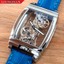 Mens Silver Bridge Manual Mechanical Watch - Blue Leather DIASTERIA ...