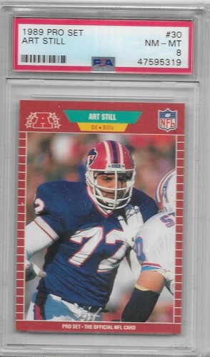 1989 pro set art still buffalo bills psa 8 | eBay