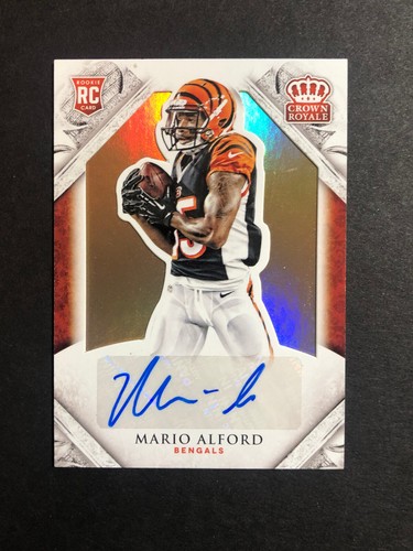 Mario Alford Bengals Signed 2015 Panini Crown Royale Football Card #181 ...