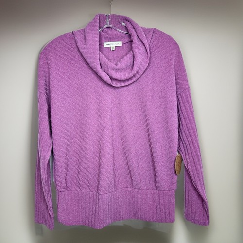 NWT PARALLEL SKIES Size Medium Top Rose Pink Cowl Neck Cozy Fashion ...