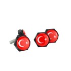 Turkey Turkish Flag Emblem Car License Plate Frame Screws Bolts Caps ...