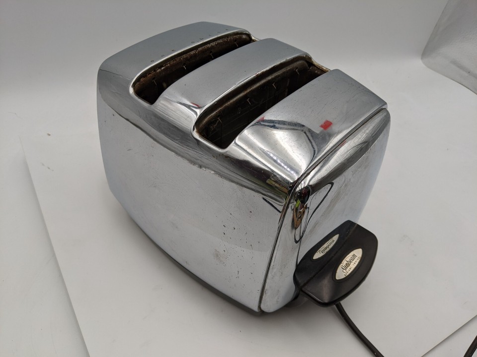 Vtg Sunbeam T-35 Chrome 2 Slice Radiant Toaster Retro Art Deco Diner ...