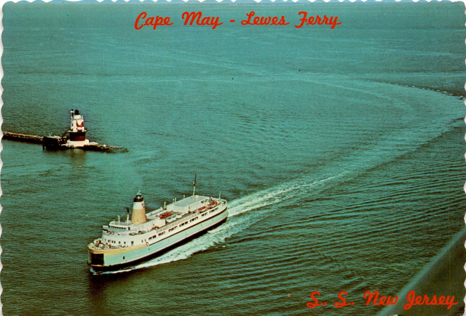 Vintage postcard of Cape May-Lewes Ferry, 1964. | eBay