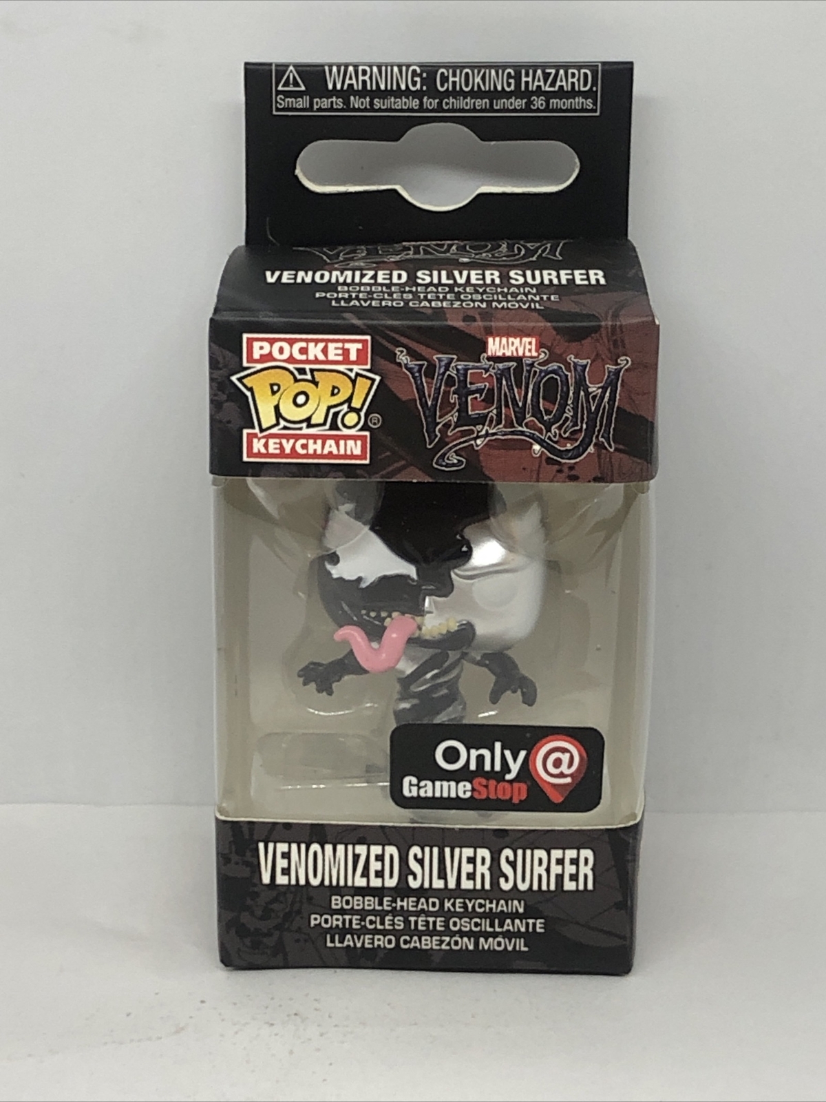 Funko Pocket Pop Keychain Marvel Venomized Silver Surfer GameStop for ...
