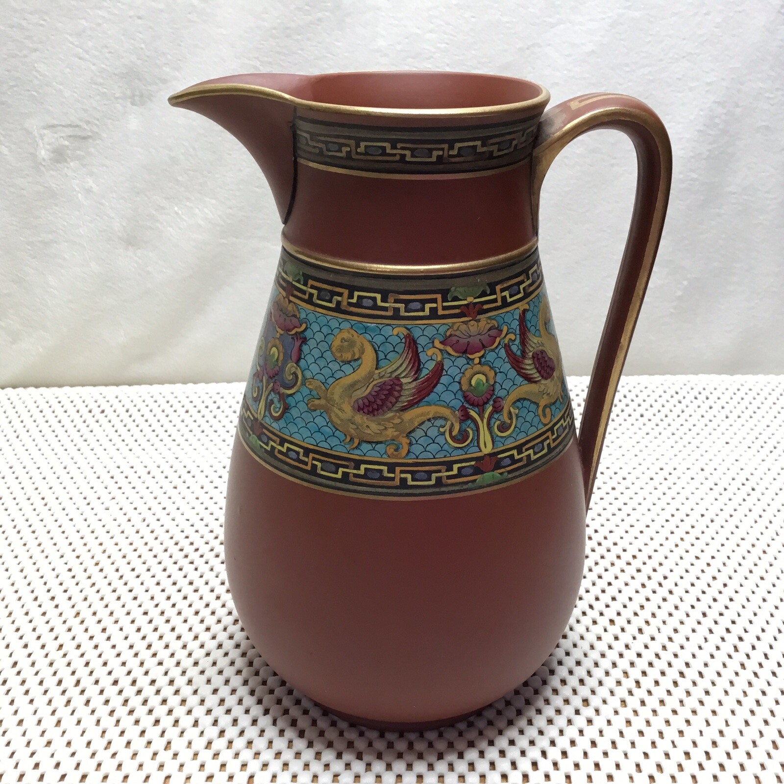 PRATT WARE Terracotta Pottery Jug - F. & R. Pratt & Co. Staffordshire ...
