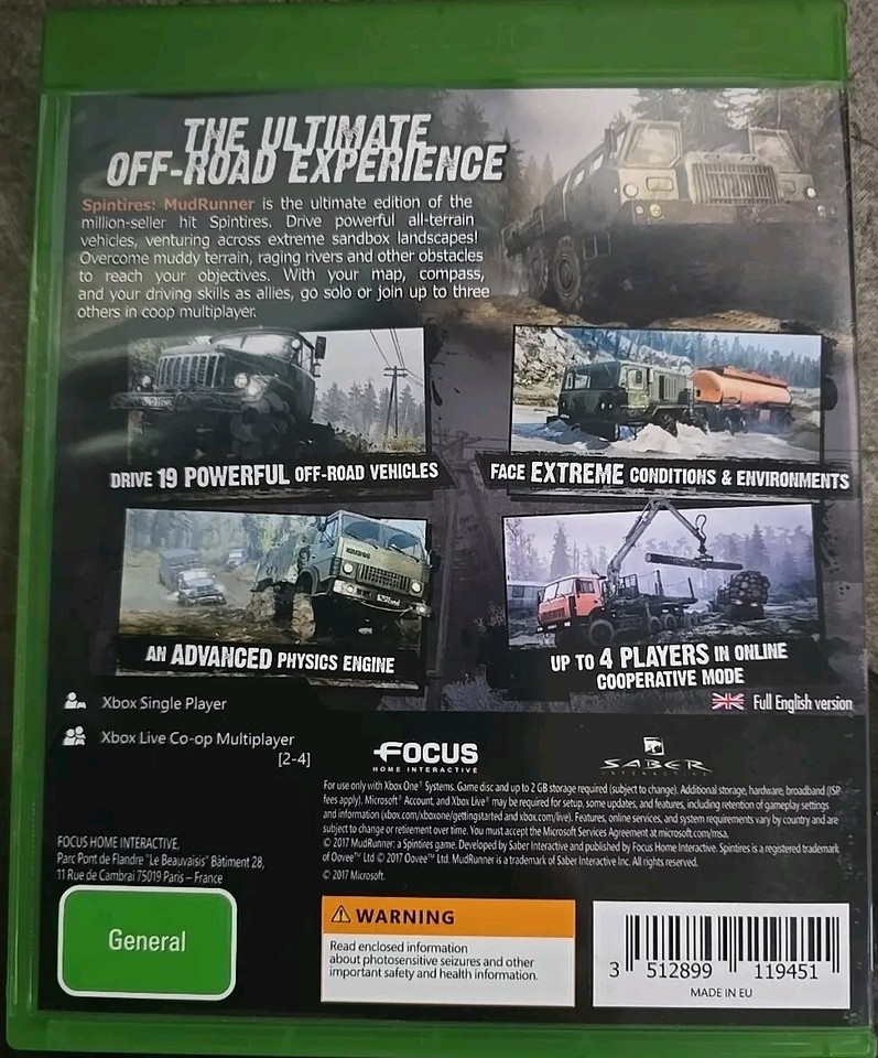 Mud Runner - A Spintires Game (Xbox One, 2017) VGC | eBay