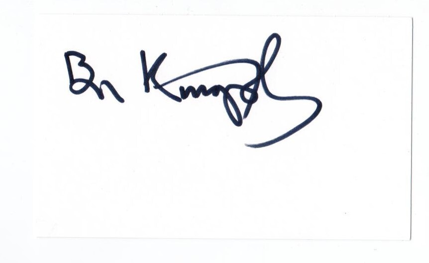 Ben Kingsley Signed 5x3 Autographed Index Card IDC Actor #01 | eBay
