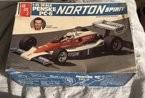 Vtg 1979 AMT 3002 Penske PC-6 Norton Spirit Bobby Unser Indy 1/25 Model ...