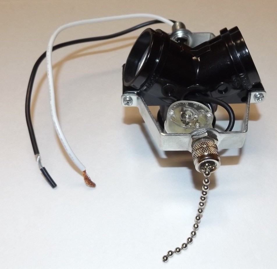 3 LIGHT CLUSTER SOCKET WITH PULL CHAIN SWITCH LIGHT FIXTURE LAMP E26 ...