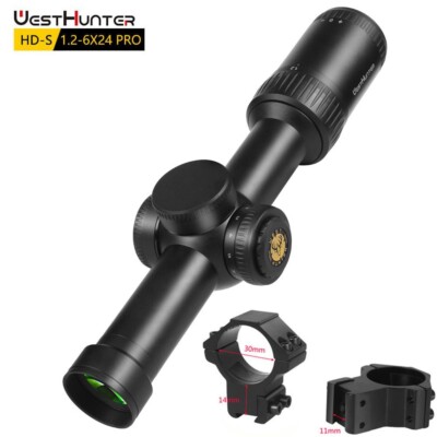Hunting Compact Scopes WestHunter HD-S 1.2-6X24 IR Pro SFP Mil Dot ...