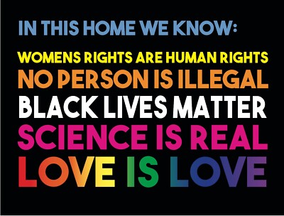 Set of 4: Love is Love Yard Signs: Black Lives Matter LGBTQ BLM Women ...