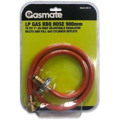 Gasmate UNEF/BOM to POL Low Pressure Gas Hose 900mm | eBay Australia