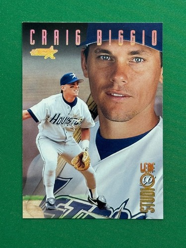 1996 Leaf Studio Baseball #41 Craig Biggio Press Proofs Bronze Parallel ...