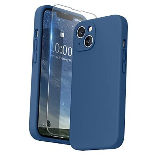 Compatible with iPhone 13 Case with Screen Protector, (Camera Blue Jay ...