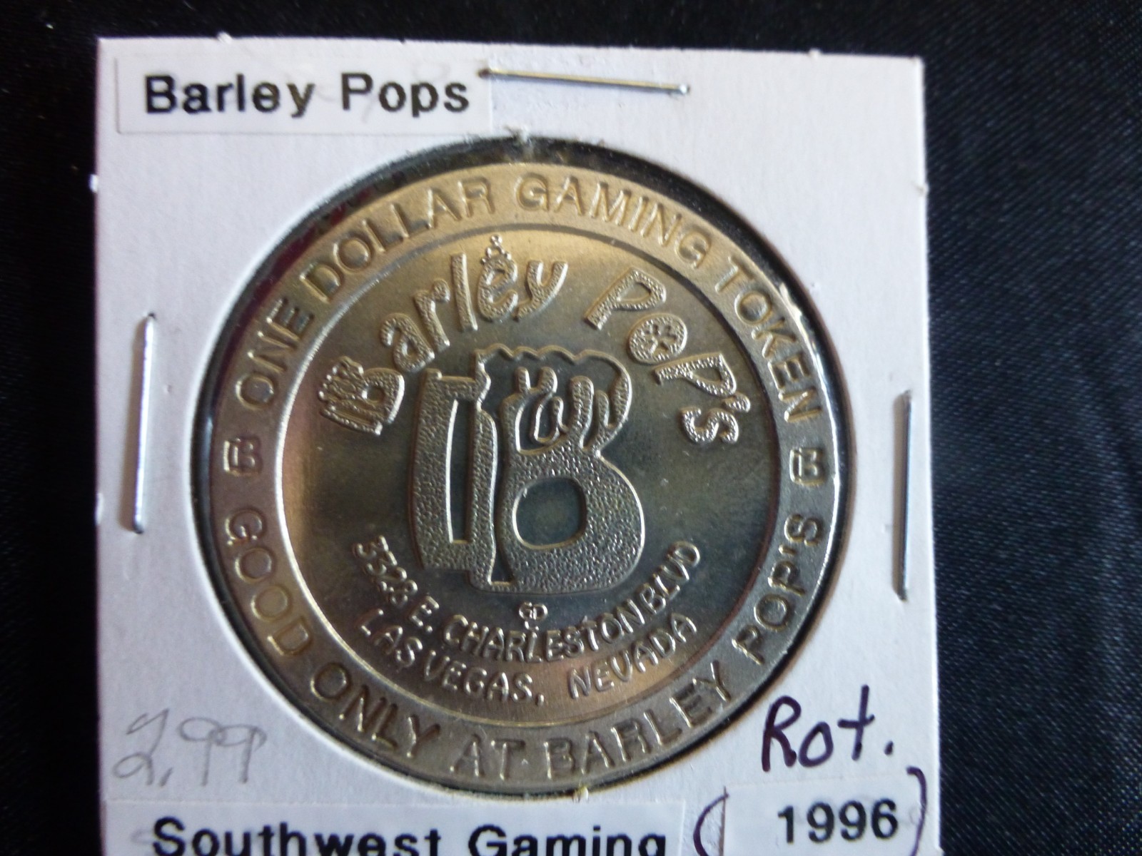 BARLEY POP'S (BAR) LAS VEGAS NEVADA $1 ROUTE TOKEN (ROTATED) | eBay