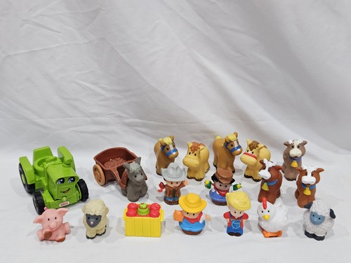 Fisher-Price Little People Farm Animal Figures, Farmers & Tractor Set ...